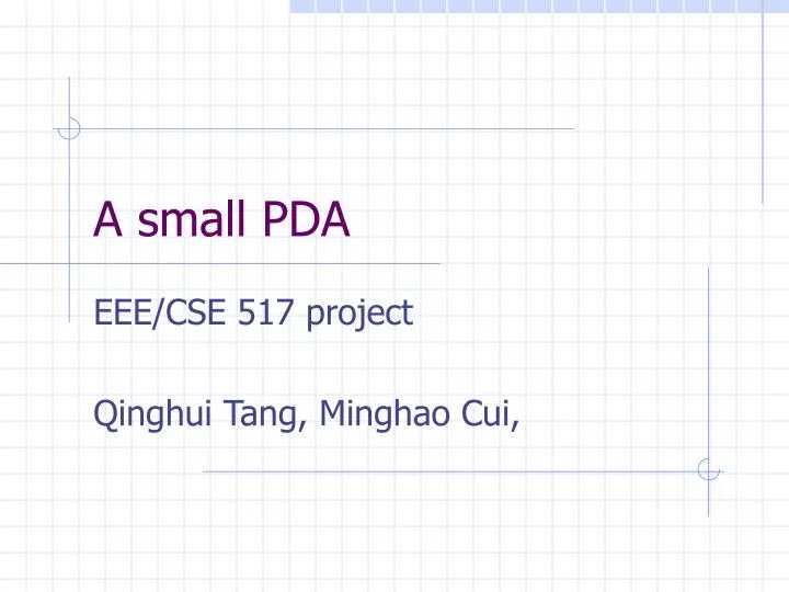 PPT - A small PDA PowerPoint Presentation, free download - ID:5672301