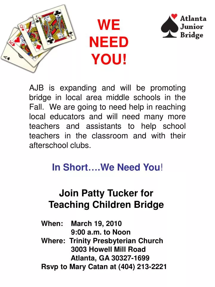 PPT - WE NEED YOU! PowerPoint Presentation, free download - ID:5672400