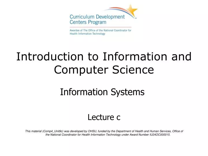 PPT - Introduction to Information and Computer Science PowerPoint Presentation - ID:5673553