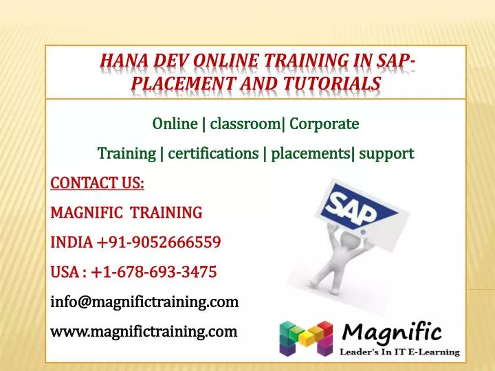 PPT - SAP HANA DEV ONLINE TRAINING PowerPoint Presentation, free ...