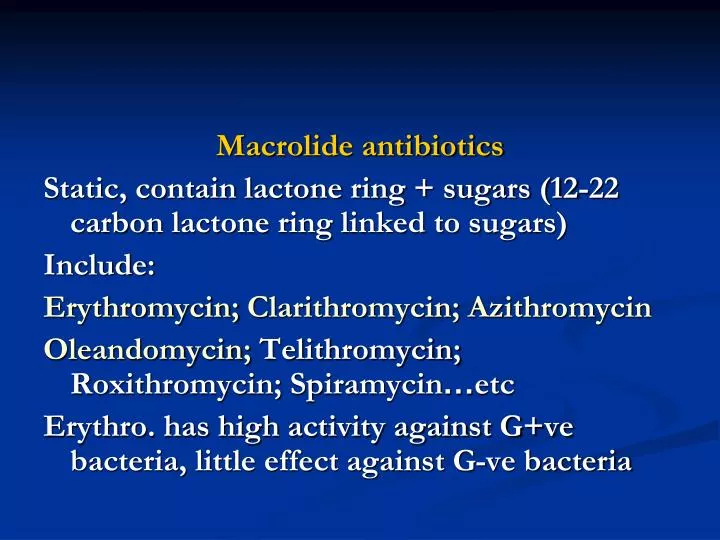 PPT - Macrolide antibiotics PowerPoint Presentation, free download - ID ...