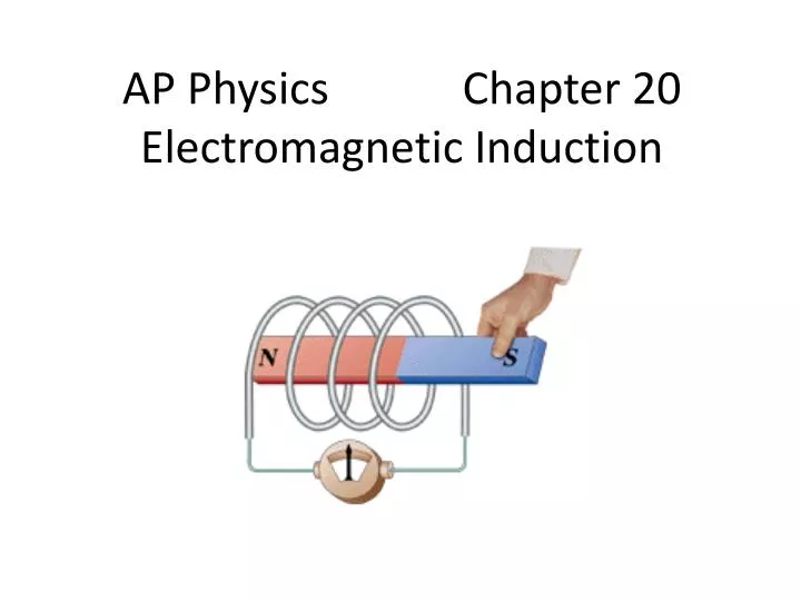 PPT - AP Physics Chapter 20 Electromagnetic Induction PowerPoint ...