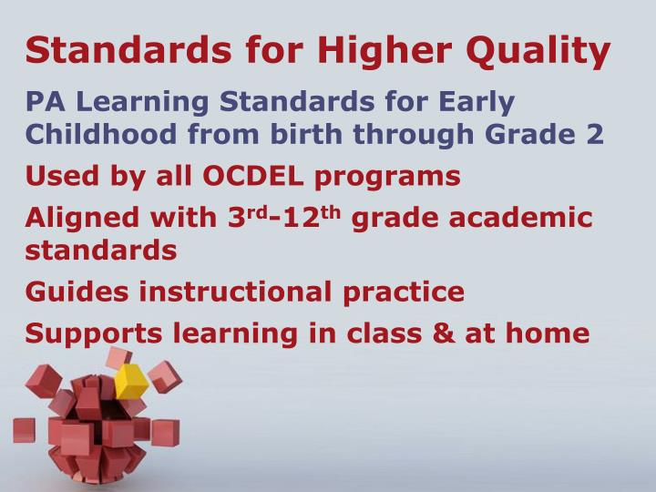 Early Childhood Learning Standards Pa