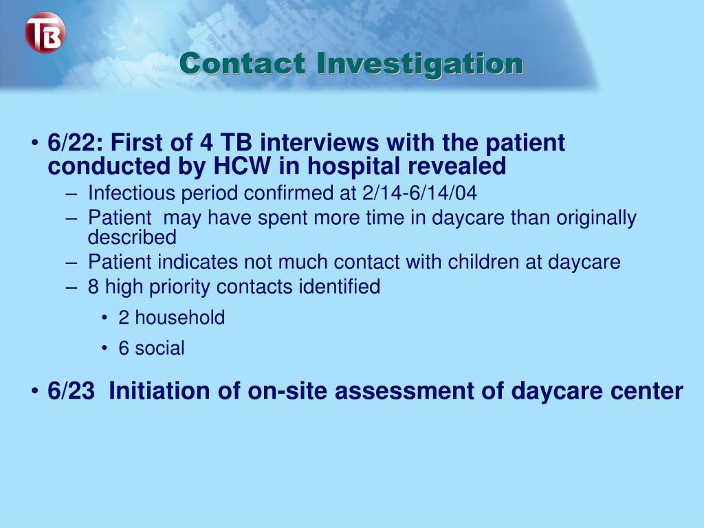 PPT - Medical Management of Contacts to Infectious Pulmonary ...