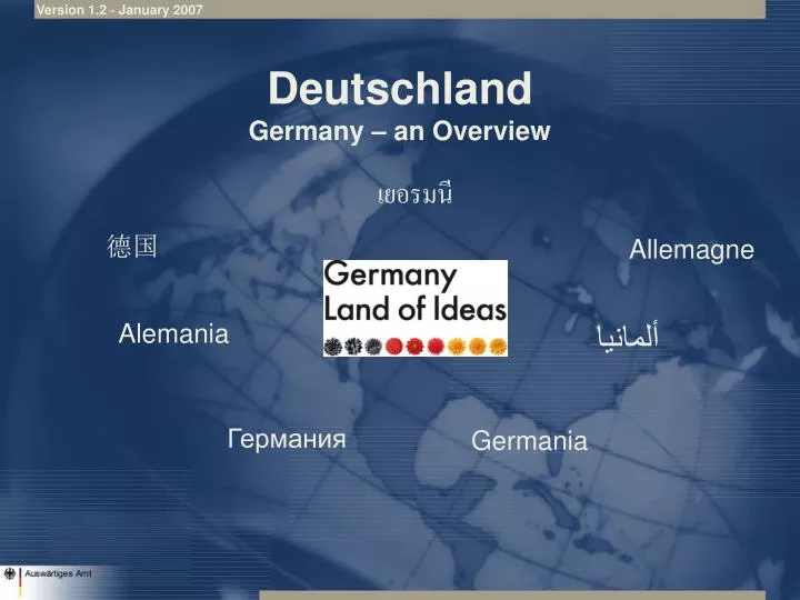 PPT - Deutschland Germany – an Overview PowerPoint Presentation, free ...