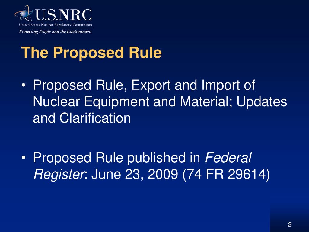 PPT - 10 CFR Part 110 Rulemaking Update Jill Shepherd Licensing Officer ...