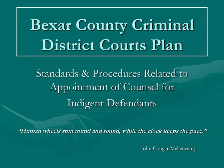 PPT - Bexar County Criminal District Courts Plan PowerPoint ...