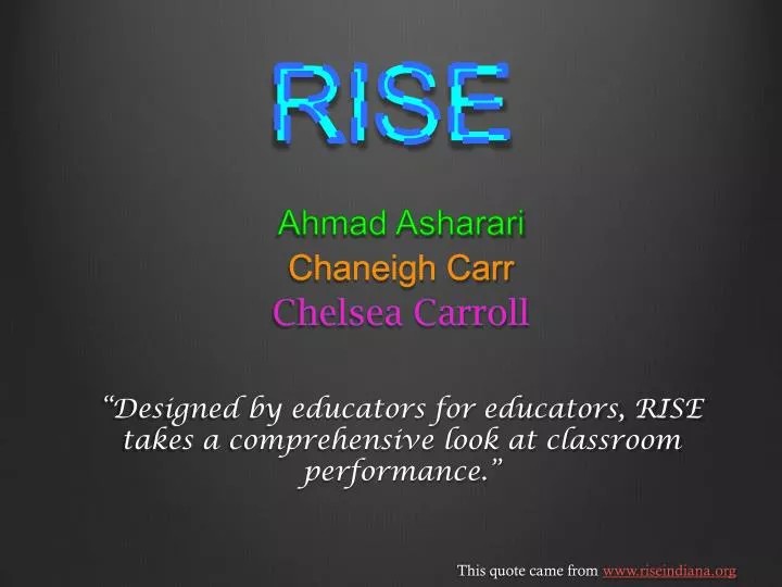 PPT - RISE PowerPoint Presentation, free download - ID:5678430