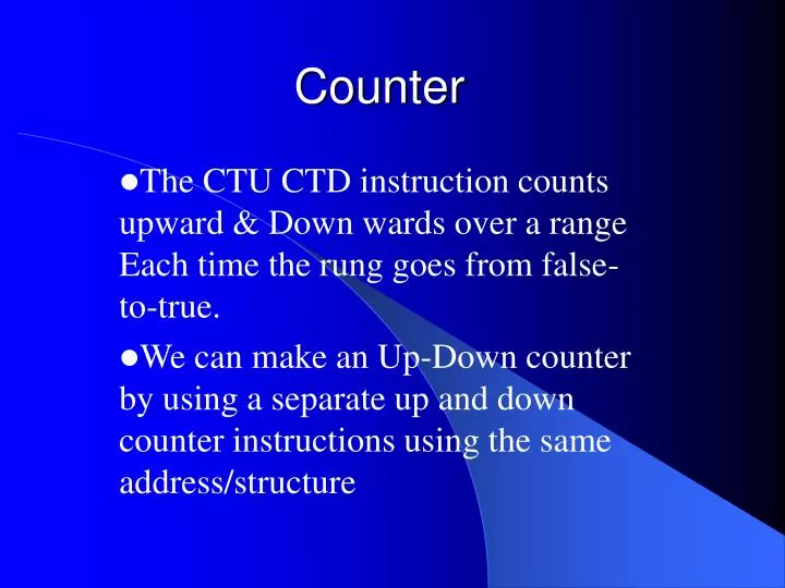 PPT - Counter PowerPoint Presentation, free download - ID:5678432