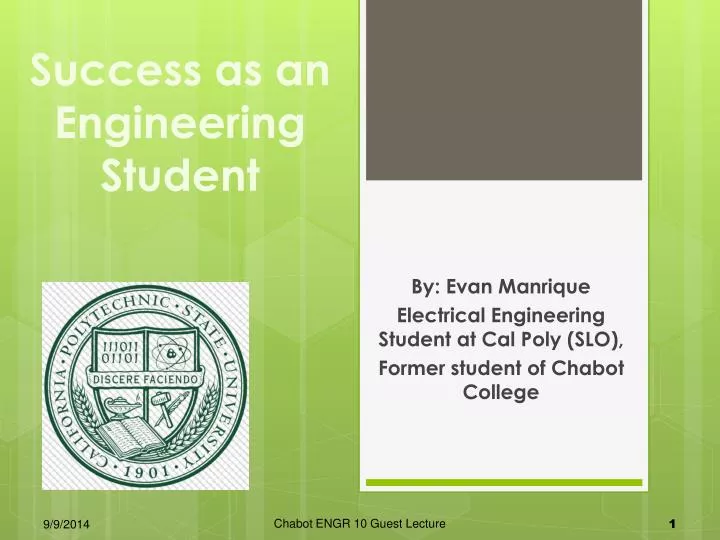 PPT - Success as an Engineering Student PowerPoint Presentation, free ...