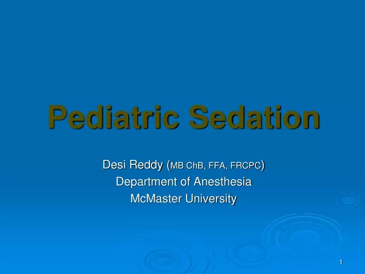 PPT - Pediatric Sedation PowerPoint Presentation, free download - ID ...