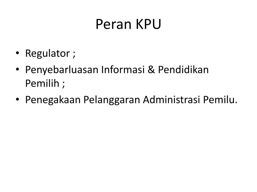 PPT - Peran KPU Dalam Upaya Meningkatkan Keterwakilan Perempuan ...