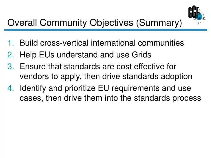 PPT - Overall Community Objectives (Summary) PowerPoint Presentation ...