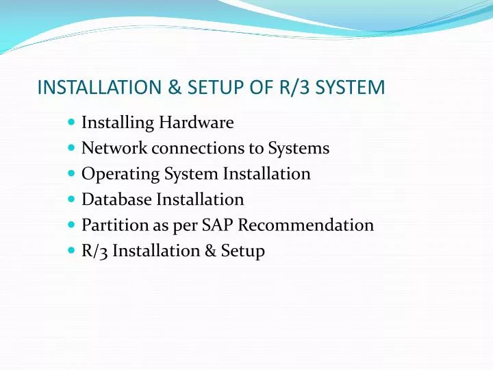 PPT - INSTALLATION & SETUP OF R/3 SYSTEM PowerPoint Presentation, free ...