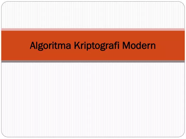 PPT - Algoritma Kriptografi Modern PowerPoint Presentation, free ...