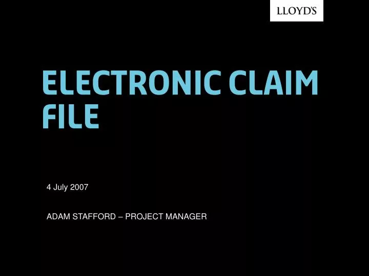 PPT - Electronic claim file PowerPoint Presentation, free download - ID ...
