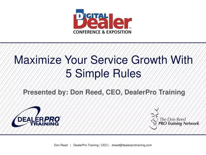 PPT - Maximize Your Service Growth With 5 Simple Rules PowerPoint ...
