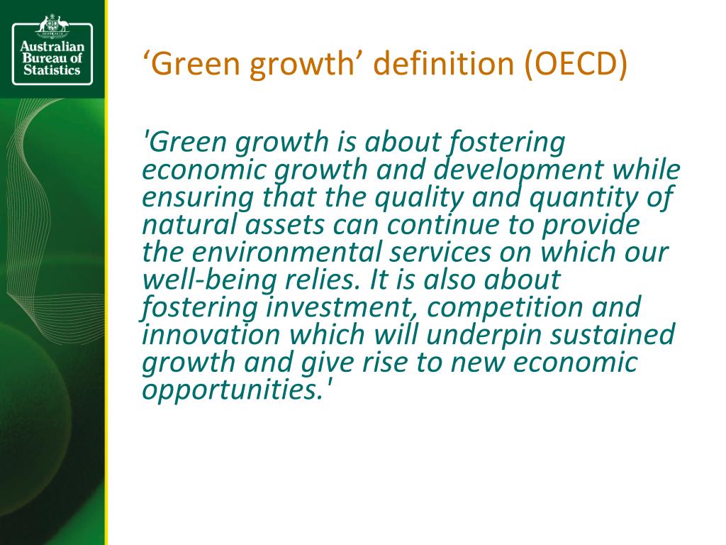 PPT - Green Growth, Green Economy and the SEEA PowerPoint Presentation ...