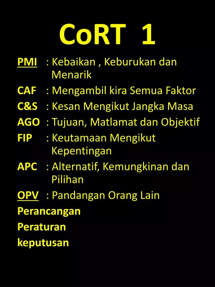 PPT - CoRT 1 PowerPoint Presentation, free download - ID:5684969