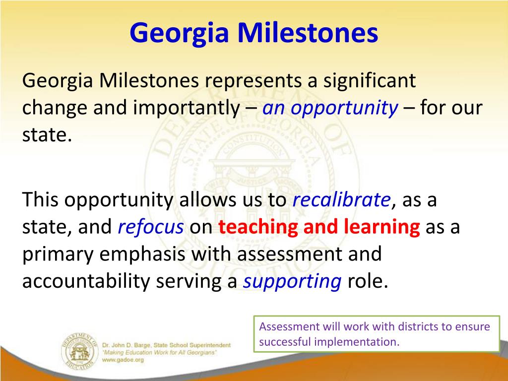 PPT - Assessment Update: Georgia’s Changing Assessment Landscape ...