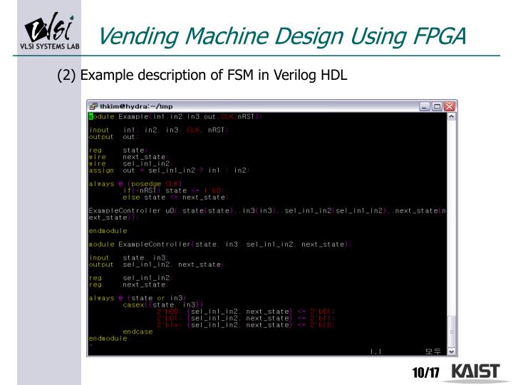 PPT - Lecture 6 Coffee Vending Machine using FPGA PowerPoint Presentation - ID:5685676