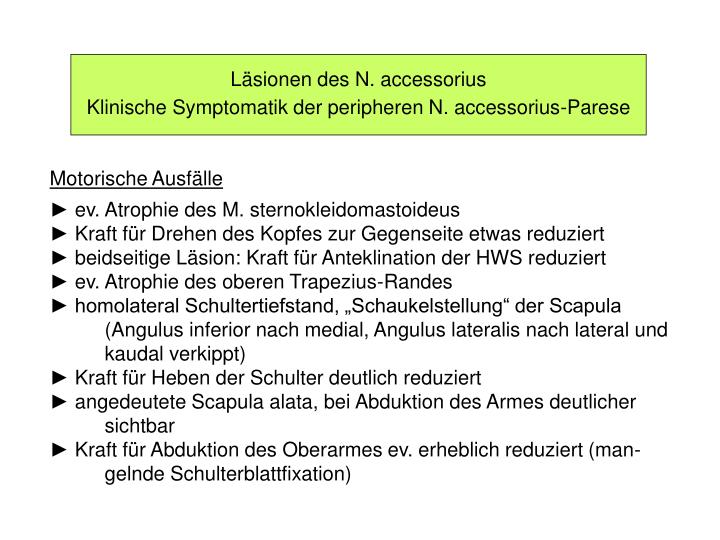 PPT - Hirnnerven-Läsionen N. IX, N. X, N. XI, N. XII PowerPoint ...