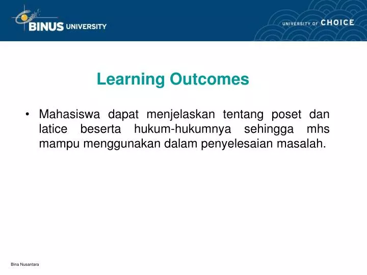 PPT - Learning Outcomes PowerPoint Presentation, free download - ID:5685882