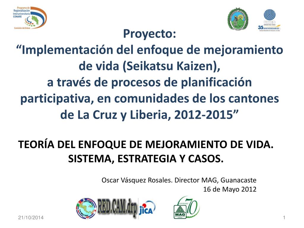 Ppt Proyecto “implementación Del Enfoque De Mejoramiento De Vida