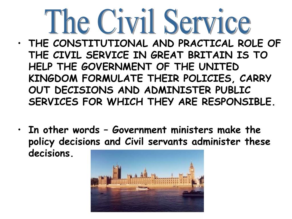 PPT - The British executive branch of Government is divided into 3 ...