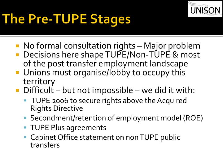 PPT - TUPE – The Benefits of effective TU engagement PowerPoint ...