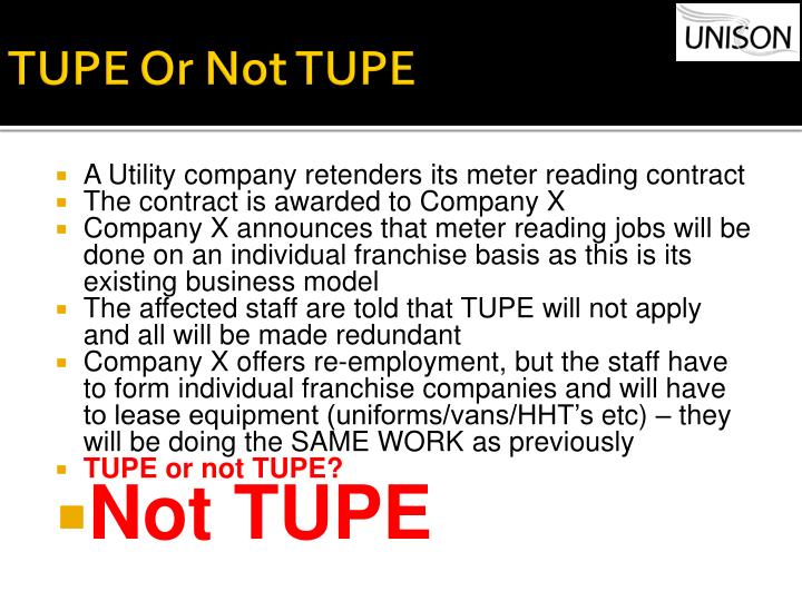 PPT - TUPE – The Benefits of effective TU engagement PowerPoint ...