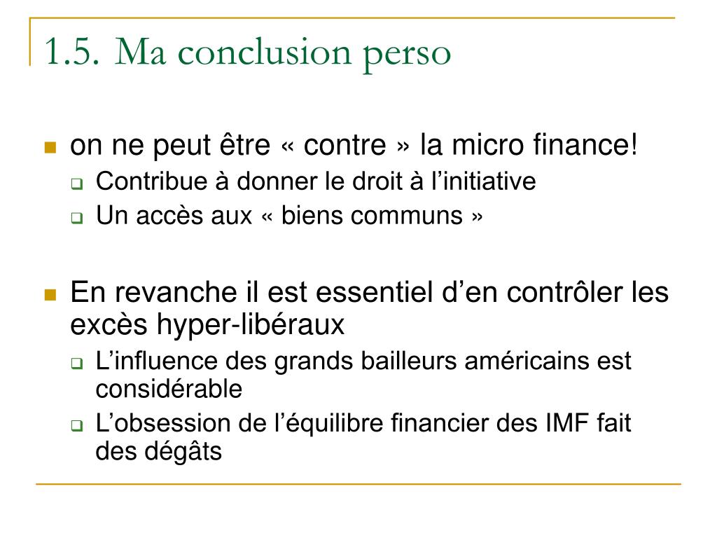 PPT - Exposé microfinance et finance solidaire aujourd’hui PowerPoint ...