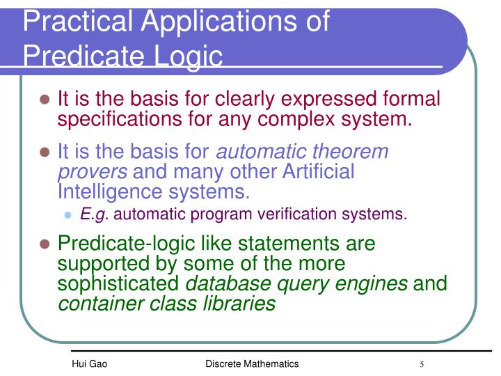 PPT - §1.3 Predicate Logic PowerPoint Presentation - ID:5688575