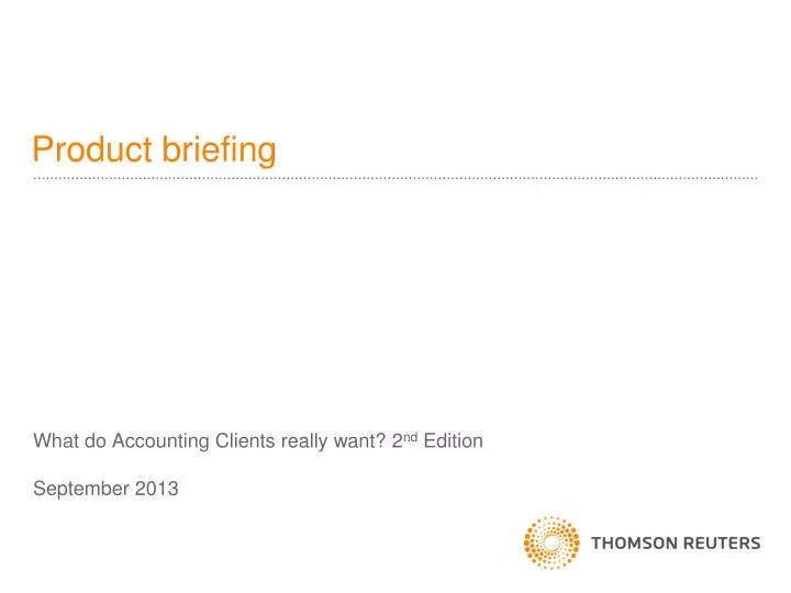 PPT - Product briefing PowerPoint Presentation, free download - ID:5690680