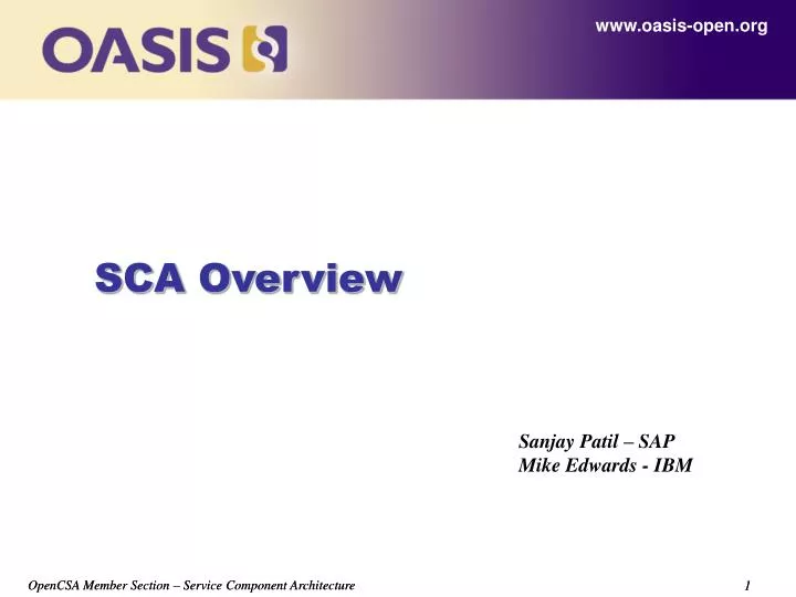 PPT - SCA Overview PowerPoint Presentation, free download - ID:5691024