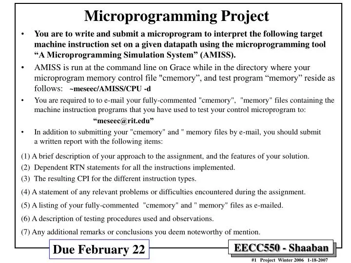 PPT - Microprogramming Project PowerPoint Presentation, free download ...