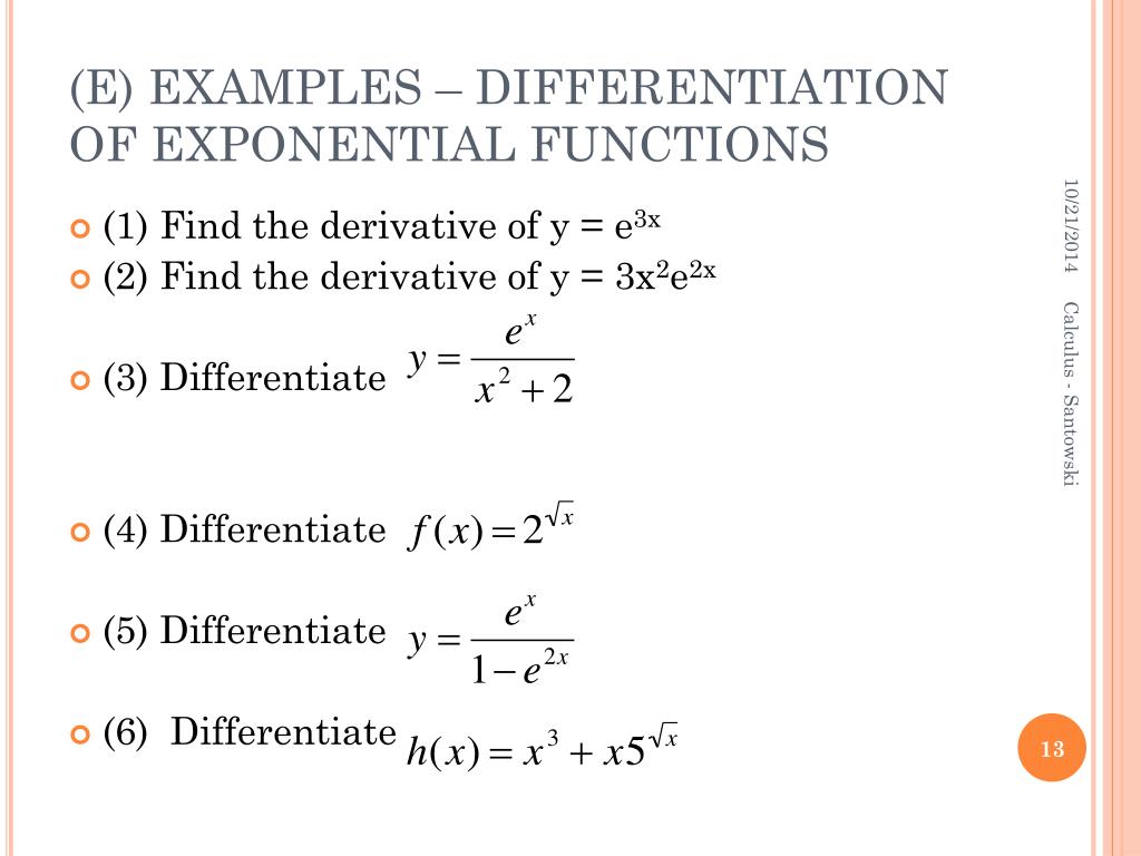 Exp Derivative