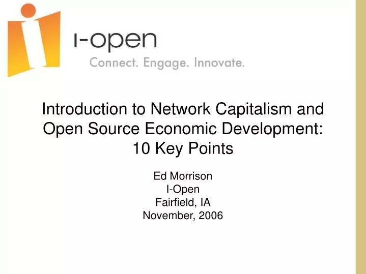 PPT - Introduction to Network Capitalism and Open Source Economic Development: 10 Key Points ...