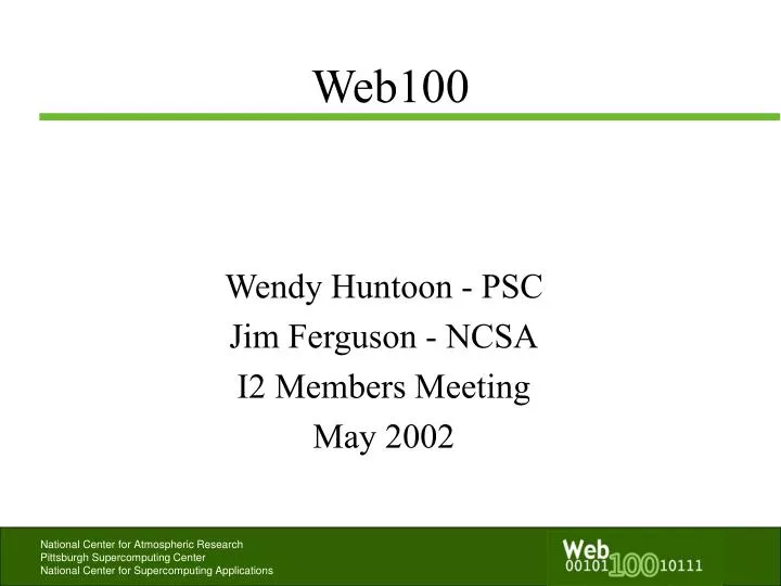 PPT - Web100 PowerPoint Presentation, free download - ID:5693861