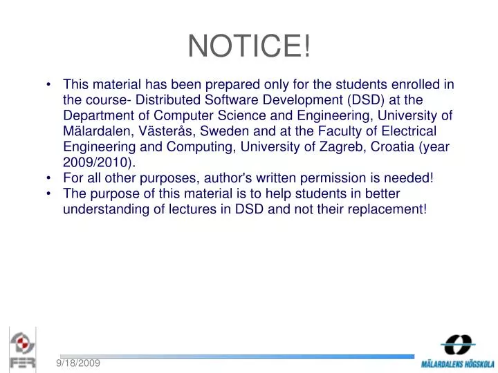 PPT - NOTICE! PowerPoint Presentation, free download - ID:5694421