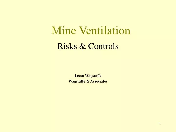 PPT - Mine Ventilation PowerPoint Presentation, free download - ID:5694507