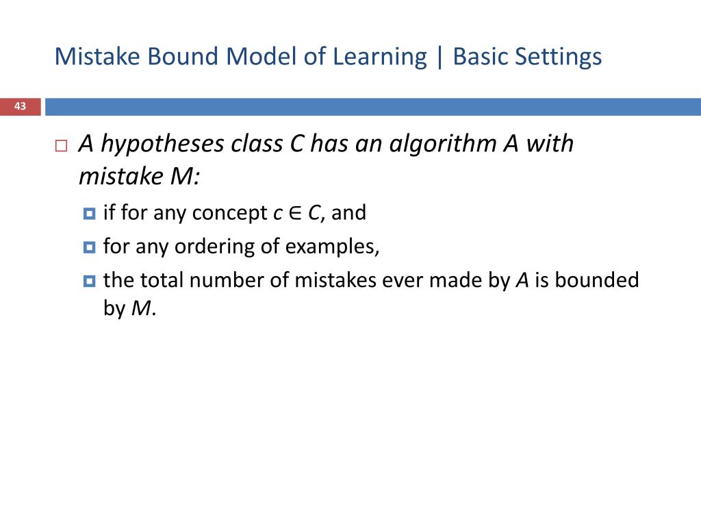 Ppt Machine Learning Algorithms In Computational Learning Theory Powerpoint Presentation Id