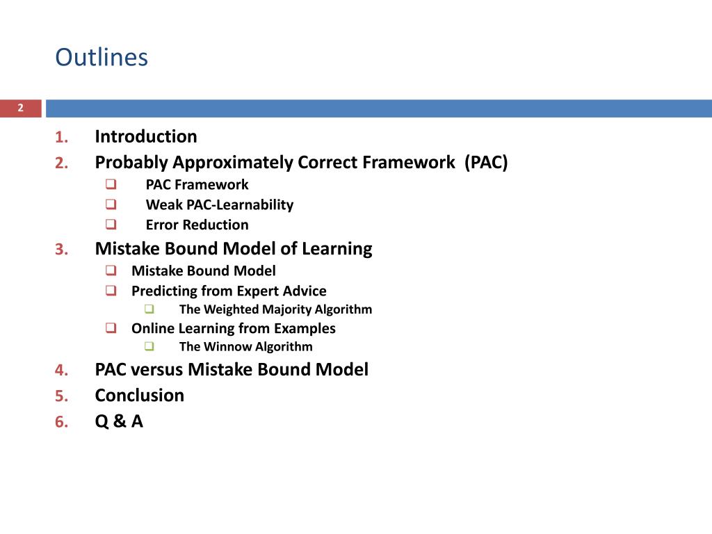 Ppt Machine Learning Algorithms In Computational Learning Theory Powerpoint Presentation Id