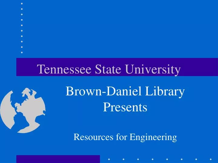 PPT - Tennessee State University PowerPoint Presentation, free download ...