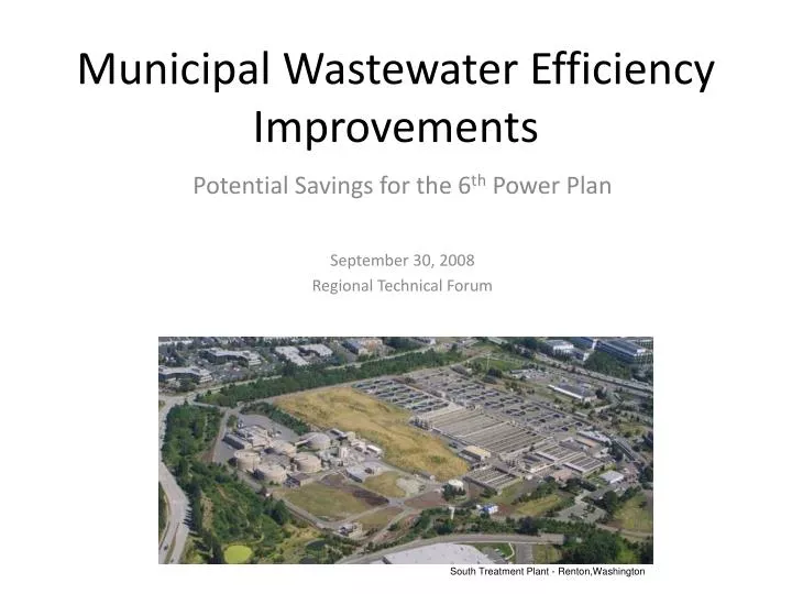PPT - Municipal Wastewater Efficiency Improvements PowerPoint ...