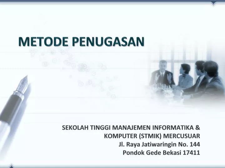PPT - METODE PENUGASAN PowerPoint Presentation, free download - ID:5695176