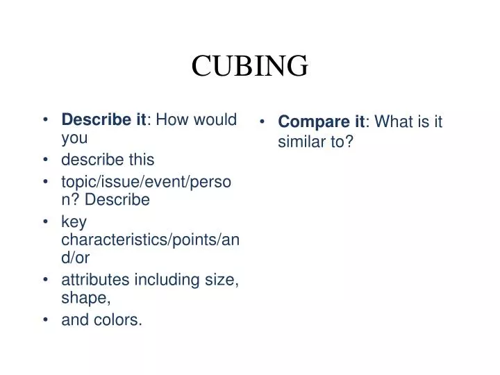 PPT - CUBING PowerPoint Presentation, free download - ID:5695317