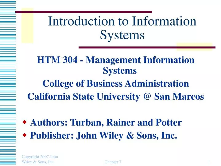 Ppt Introduction To Information Systems Powerpoint Presentation Free