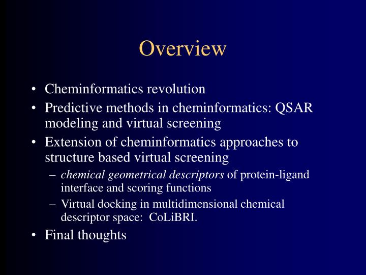 PPT - Cheminformatics as Predictive Science PowerPoint Presentation ...
