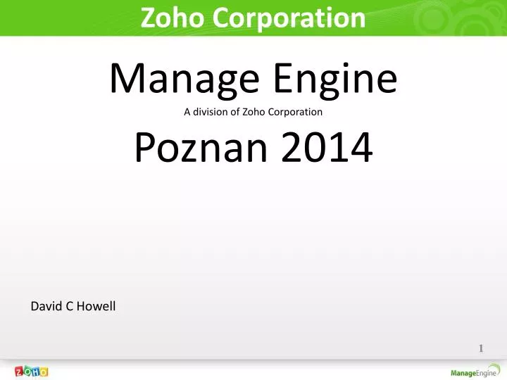 PPT - Zoho Corporation PowerPoint Presentation, free download - ID:5696109